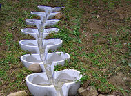 Flowform Järna eignet sich besonders als Kaskade für Mischvorgänge - Flowforms